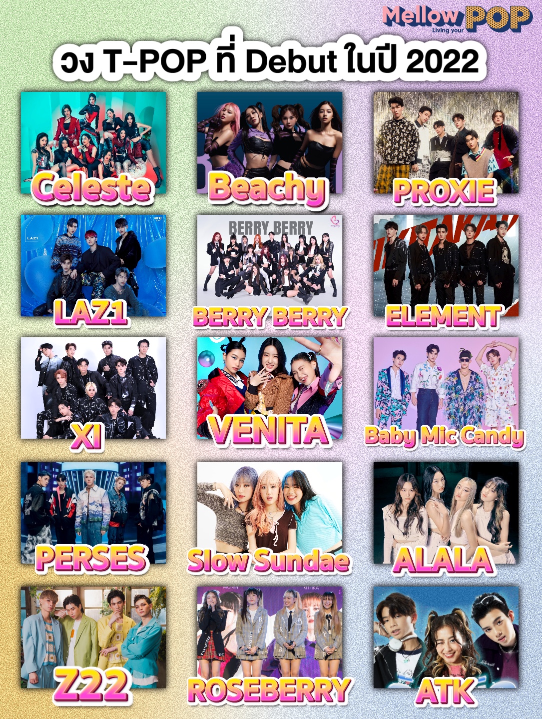 วง T-POP ที่ debut ในปี 2022 | Mellow Pop