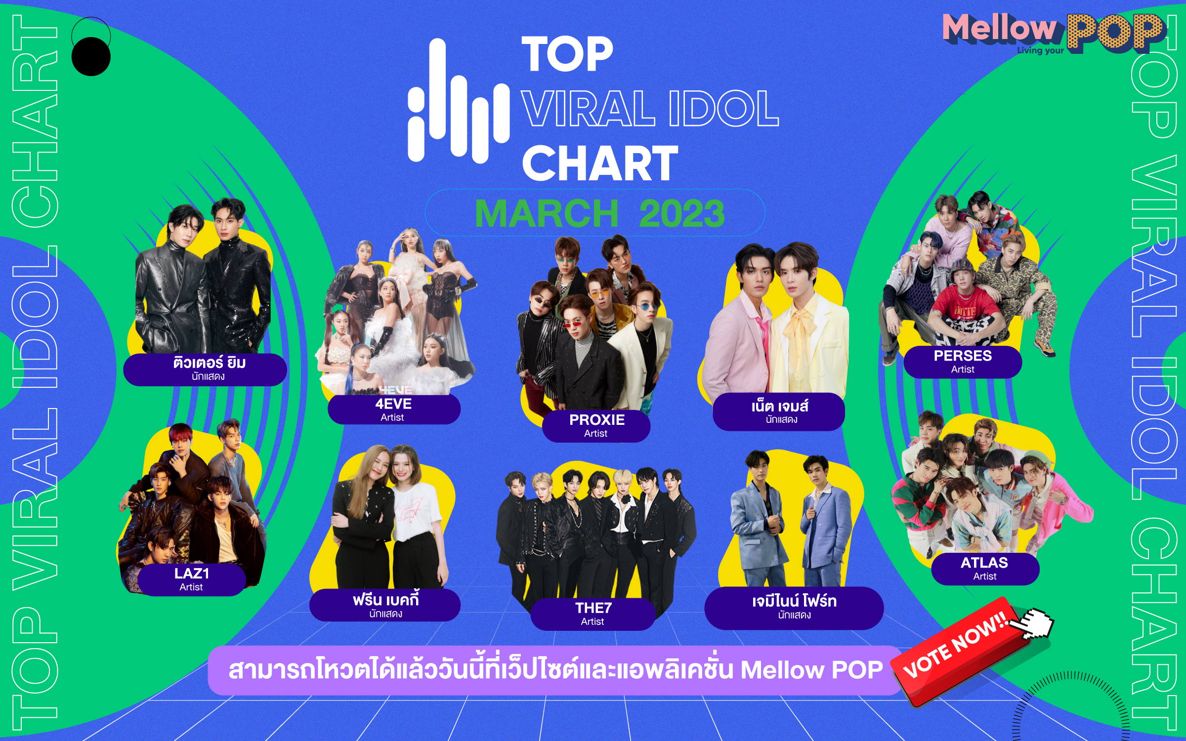 Mellow POP Top Viral Idol Chart 03/2023 | Mellow Pop